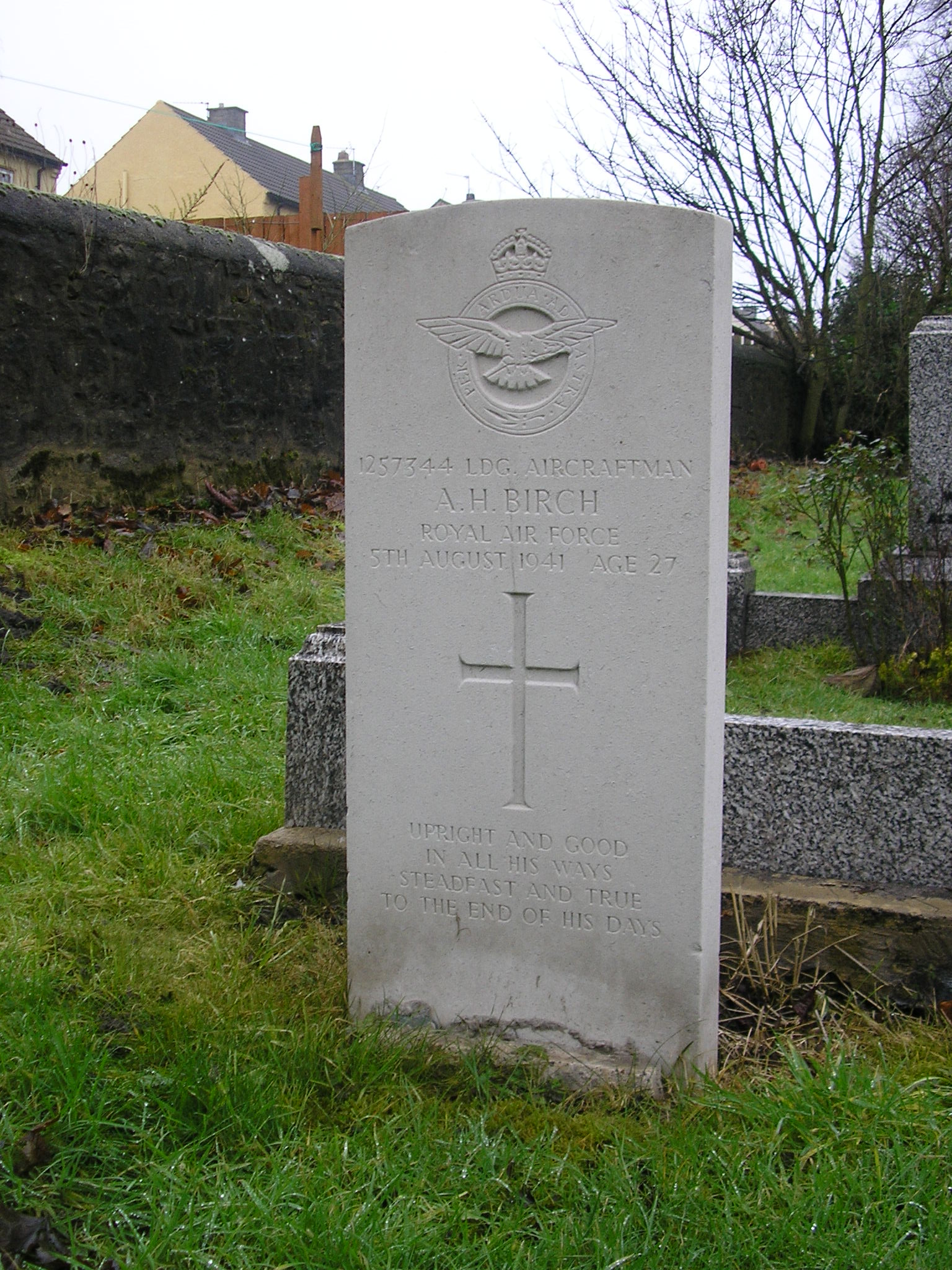 Angus Henry BIRCH 1913 – 1941 – EVENWOOD RAMSHAW & DISTRICT HISTORY SOCIETY